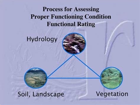 Ppt Process For Assessing Proper Functioning Condition Functional