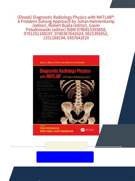 ebook diagnostic radiology physics with matlab® a problem solving