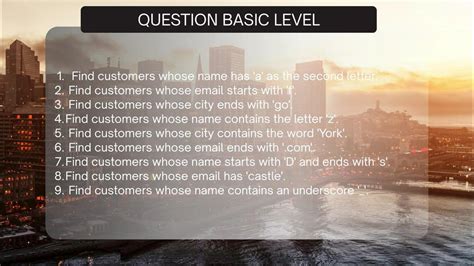 Sql Wildcards Youtube