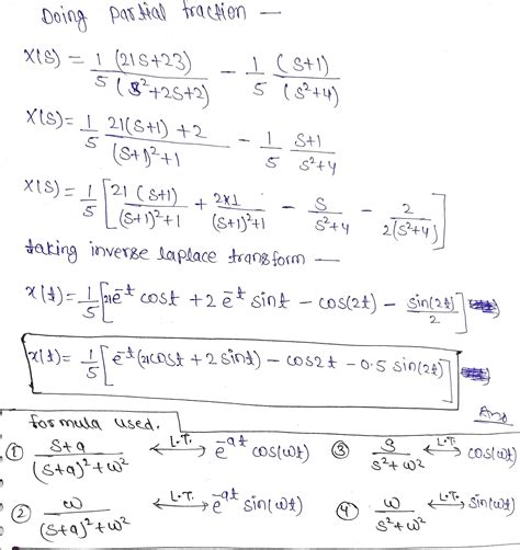 [solved] Solve The Differential Equation Using Laplace Transform In D²x Dt² 2 Dx Dt 2x