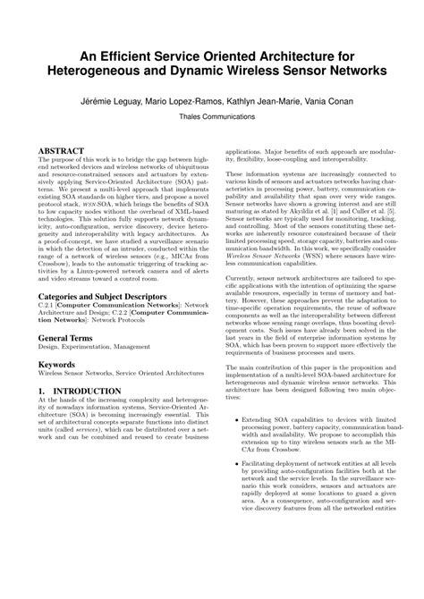 pdf service oriented architecture for heterogeneous and dynamic