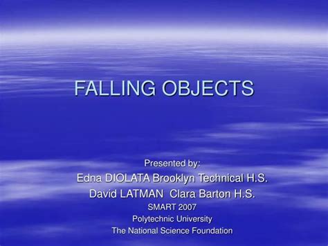 PPT FALLING OBJECTS PowerPoint Presentation Free Download ID