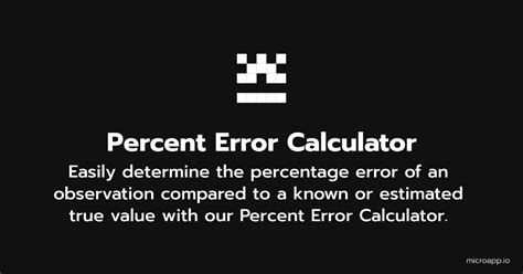 Microapp Percent Error Calculator