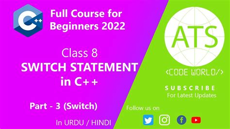 Switch Statement In C C Tutorial For Beginners 2022 In Urduhindi