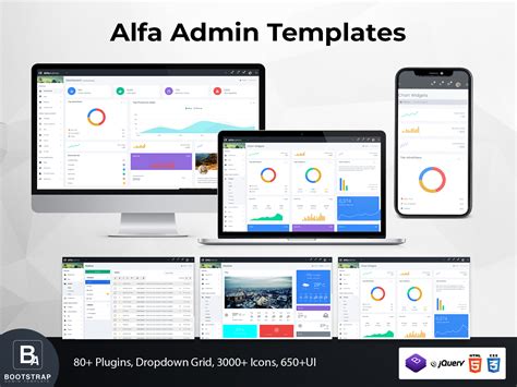 bootstrap 4 admin templates with ui framework alfa