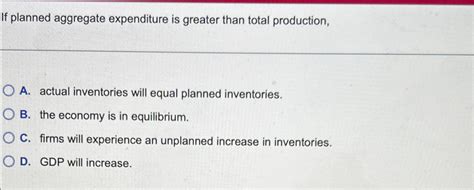 Solved If Planned Aggregate Expenditure Is Greater Than