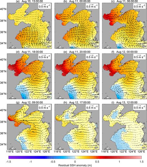 Snapshots Of Residual Sea Surface Height Anomalies Color M And