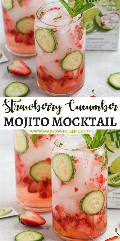 Strawberry Cucumber Mojito Mocktail Drink Recipes Nonalcoholic