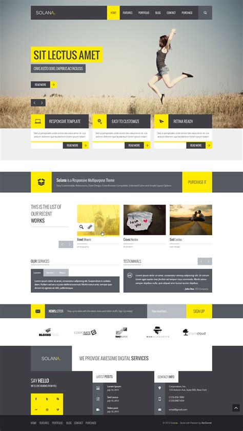 Solana Responsive Html5 Template By 11soft Themeforest