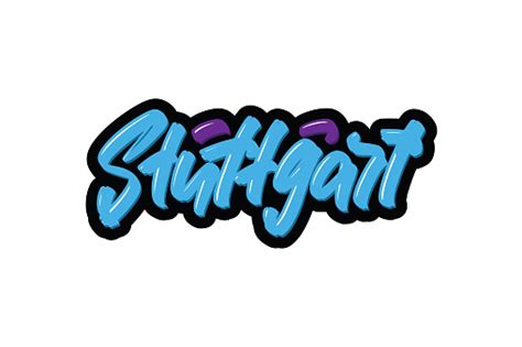 독일의 슈투트가르트 시 문자 텍스트 웹 페이지 인쇄 및 광고에 대한 벡터 일러스트 로고 텍스트입니다 건물 외관에 대한 스톡 벡터