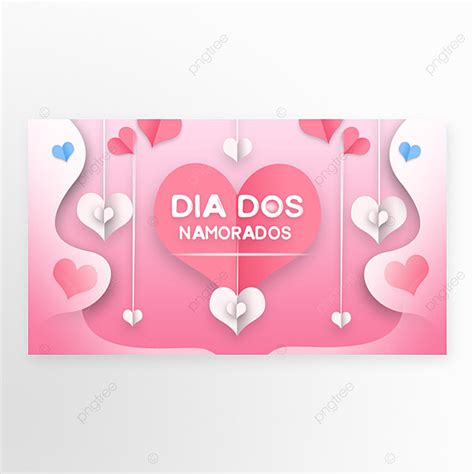 브라질 발렌타인 데이 종이 접기 하트 템플릿 템플릿 Psd 다운로드 디자인 자료 다운로드