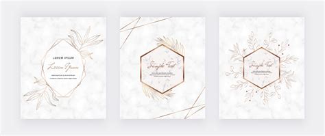 황금 기하학적 다각형 라인 프레임과 금 잎과 대리석 카드를 커버 장식 라인 테두리입니다 결혼식 초대장 블로그 게시물 배너 카드