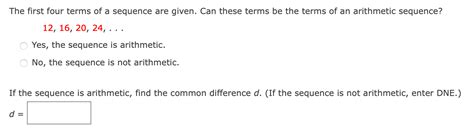 Solved The First Four Terms Of A Sequence Are Given Can