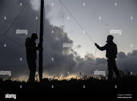 A U S Air Force Agile Control Integration Team Acit Breaks Down Communications Antennas