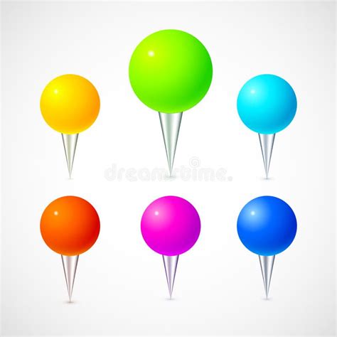 Colorful Vector Map Pointers Set Stock Vector Illustration Of Pink