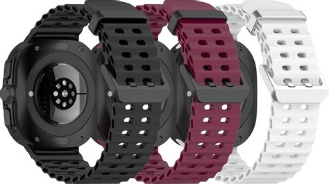 Mykomi Fit For Samsung Galaxy Watch Ultra Mm Watch Bands Adjustable Silicone Replacement Band