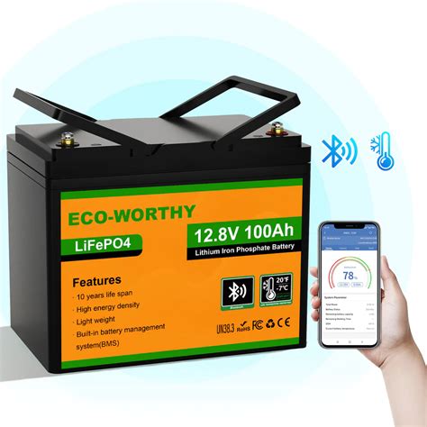 12v 100ah Lifepo4 Lithium Battery With Bluetooth Deep Cycle And 10 Year