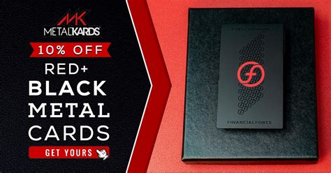 Red Black Metal Financial Business Cards Only Metalkards