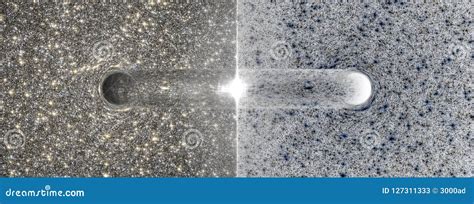 A Speculative Big Bang At The Transition Between A Black And White Hole Stock Illustration