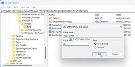 Switch Network Printing Between TCP And RPC In Windows 11