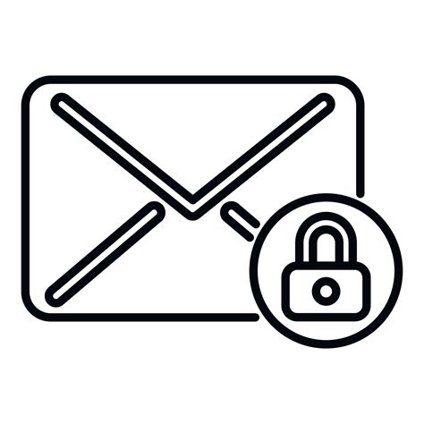 Secured Mail Icon Outline Vector Cipher Data 17326232 Vector Art At Vecteezy