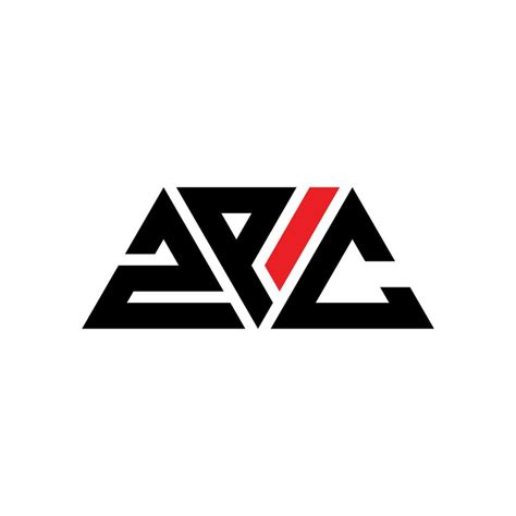 Zpc Triangle Letter Logo Design With Triangle Shape Zpc Triangle Logo