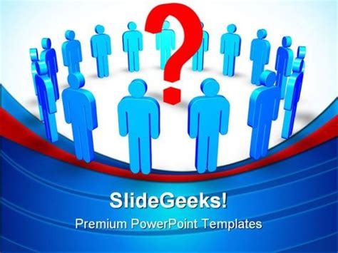 Men Around Question Mark Business PowerPoint Templates And PowerPoint Backgrounds