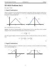 Hw Lab Soln EE A Summer Problem Set Gibbons EE A Problem Set Due July