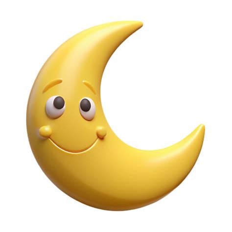 Exquisite Nostalgic Contemporary Smiling Crescent Moon Character With Pointed Tips Clean Lines