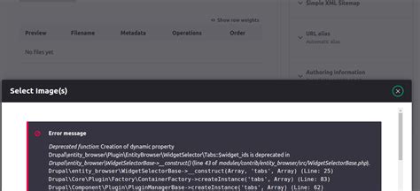 PHP 8 2 Deprecation Notice When Opening The Entity Browser Modal