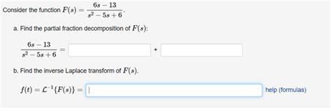 Solved A Find The Laplace Transform Fsl Ft Of The