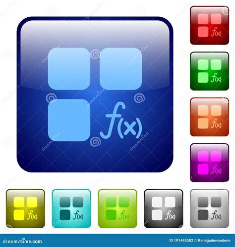 Component Functions Color Square Buttons Stock Vector Illustration Of Features Unit
