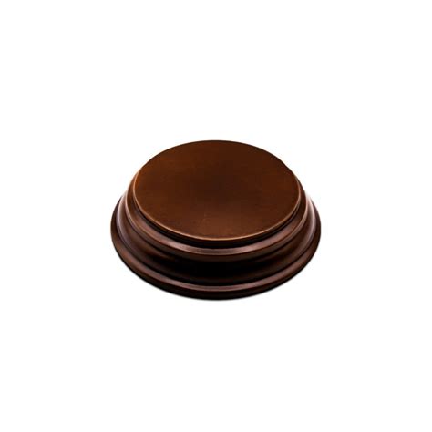 Socle En Bois Rond Ouvragé 5x5 Cm Noisette