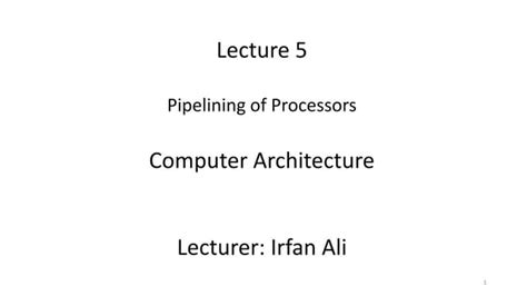 instruction pipeline computer architecture