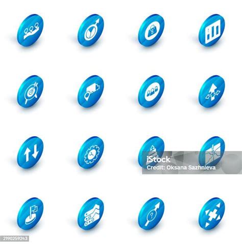 재무 성장 세일이 포함된 쇼핑백 원형 차트 인포그래픽 대상 화살표 배송 추적 및 프로젝트 팀 기본 아이콘을 설정합니다 벡터 3차원 형태에 대한 스톡 벡터 아트 및 기타