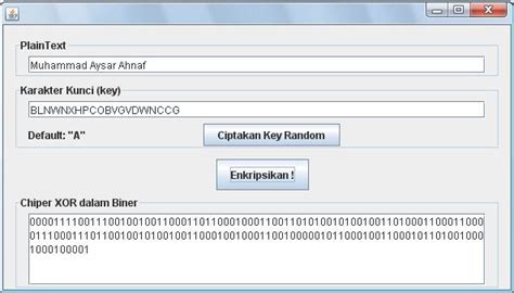Enkripsi Xor Contoh Program Java Komputasi Solusi Terapan