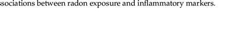 Complete Model Results Exploring Associations Between Radon Exposure Download Scientific