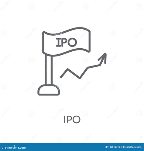 Ipo Linear Icon Modern Outline Ipo Logo Concept On White Backgr Stock