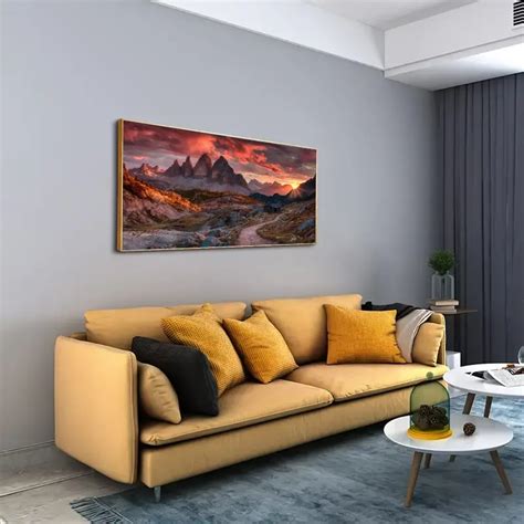 Платно за печат с пейзаж на планински залез 1 част Temu Bulgaria