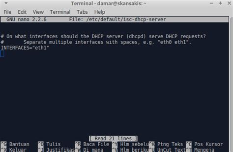 Konfigurasi Dhcp Server Debian 8 Damar Sabekti Konfigurasi Dhcp Server Debian 8 Damar Sabekti