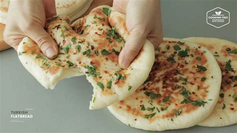 터키식 플랫브레드 만들기 노오븐 피타 브레드 Turkish Flatbread Bazlamano Oven Pita Bread Recipe Cooking Tree