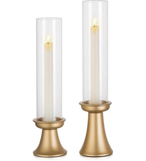 Glass Hurricane Candle Holders