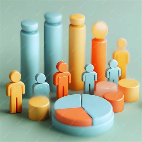 Data Analysis And Customer Insights Visualized Through Pie Charts And Minimalist Icons In 3d