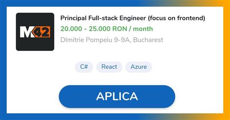 Principal Full Stack Engineer Focus On Frontend 💰 20000 25000