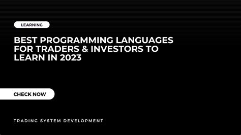 Best Programming Languages For Traders Investors To Learn In 2023
