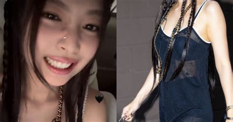 블랙핑크 제니 코피어싱속옷 비치는 시스루러블리한 핫걸