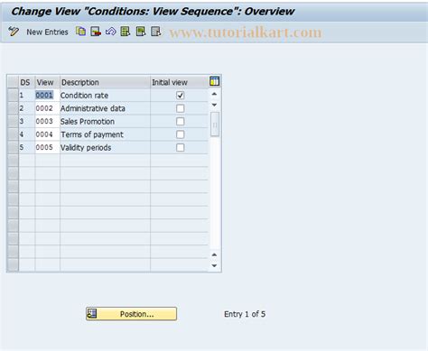 OVBF SAP Tcode Conditions View Sequence A V SDeal