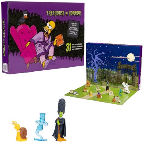 New 2025 Simpsons Advent Calendar Treehouse Of Horror 30 Day Halloween Countdown With Figurines