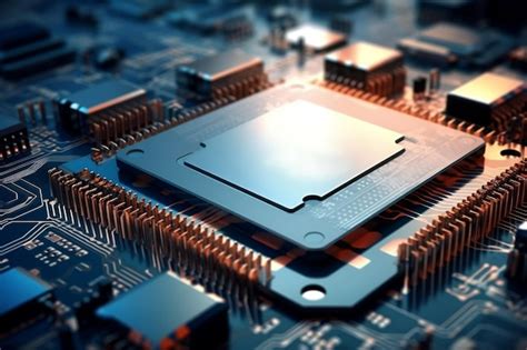 Premium Ai Image Closeup On An Advanced Cpu Ram Microchip Of A Powerful Computer Board