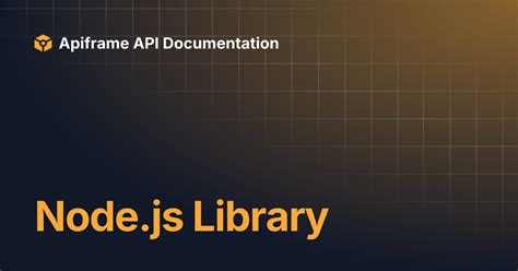 node js library apiframe api documentation